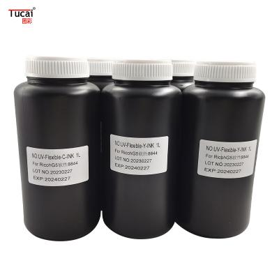 China Lage geur en glad drukken Industriële kop zachte UV-inkt voor Seiko/Konica/Toshiba/Ricoh G5/G6 voor leer/PVC/wandpapier Te koop