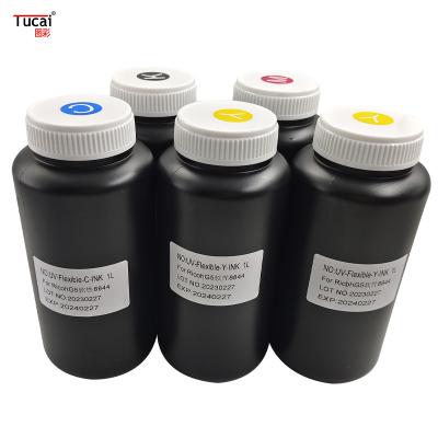 China Lage geur en glad drukken Industriële kop zachte UV-inkt voor Seiko/Konica/Toshiba/Ricoh G5/G6 voor leer/PVC/wandpapier Te koop