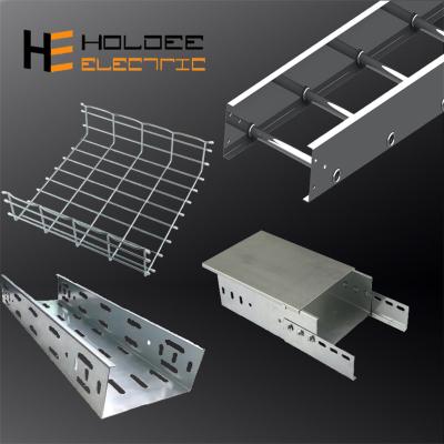 China Steel Wire Mesh Basket Cable Tray Perforated Ladder Type Cable Tray Trunking China Manufacturer for sale