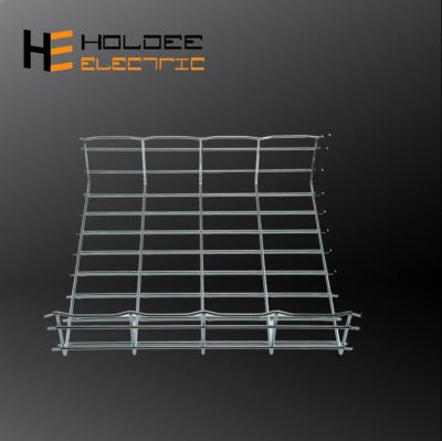 China 3m length Electro galvanized steel wire mesh basket grid cable tray with cover for sale