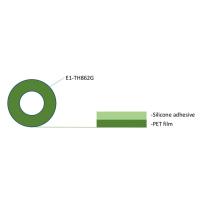 China E1-TH862G High Temperature Shielding Polyester Adhesive Tape 2.4mil Green Color for sale