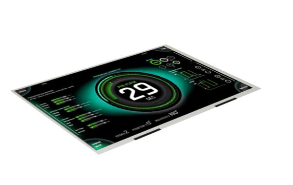 10Display LCD TFT da 1 pollice con rapporto di contrasto 800:1 e luminosità di 800 nits