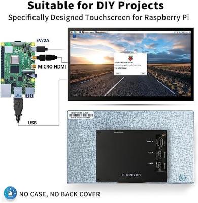 Cina 800*480 TN Tipo 8 pollici Display HDMI 500nits Luminosità Risposta rapida in vendita