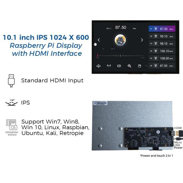10.1 inch HDMI LCD Displays 1024*600