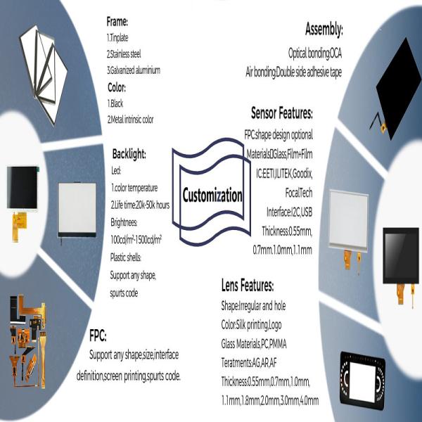 Display TFT personalizzato ad alte prestazioni LCD touch screen Personalizzare la soluzione del display