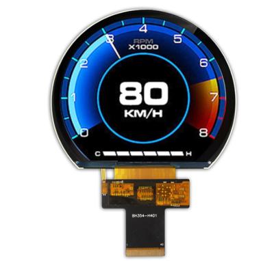 China 3.54 Inch Round LCD Panel for motocycle cluster for sale