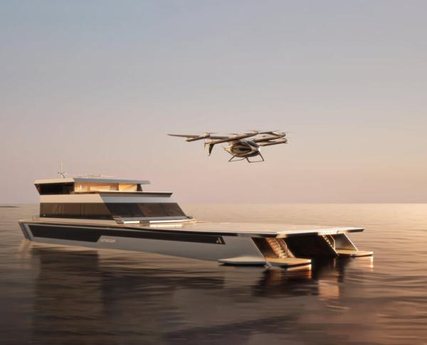 Quality 6 Seater Passenger eVTOL with 200km Range and Zero-Carbon Landing Capacity on Support Yacht for sale