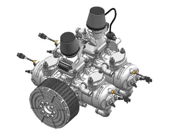 Quality High-Efficiency Combustion Hybrid Power Engine with Lightweight Compact Structure and Integrated Hybrid Power Generation for Aviation for sale