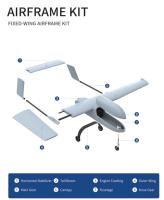 Quality Fixed Wing UAV Airframe Kit with 4720mm Wingspan, Hybrid Power Type, and 16.6kg for sale