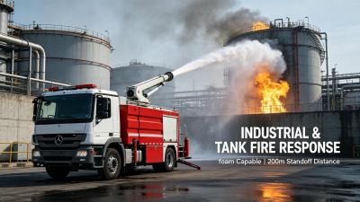 China 160m Vertical Reach Rapid Response Fire Water Cannon Truck with No Outrigger Support and 130 L/s Flow Rate for sale