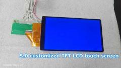 customized capacitive/resistive touch screen, 5-inch customized display touch screen,