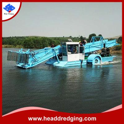China Head Dredging Best Quality Automatic Aquatic Weed Cutting Harvester for Sale for sale
