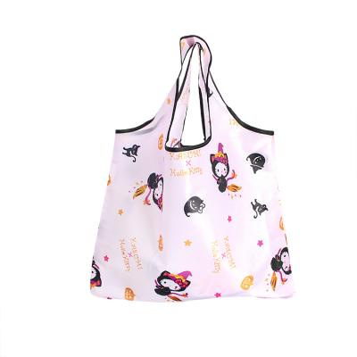 China Customized travel fabric shopping digital printing tote polyester bags for women for sale
