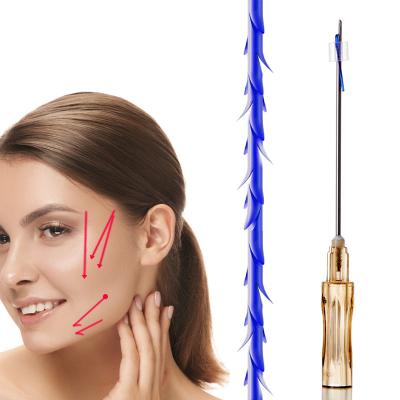 China Absorbable Face Lifting PDO Thread L Blunt Cannula 6D Cog  19g 100mm for sale