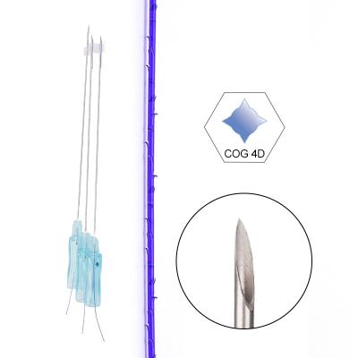 China V Line Face Lifting PDO Thread Cog 4d 23g 60mm With Sharp Needle For Lifting for sale