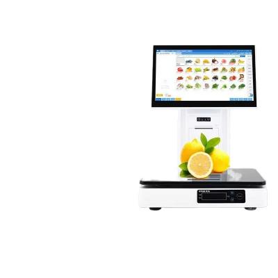 China 4GB RAM POS System Scale 15.6 Inch Scale Cash Register 15kg for sale