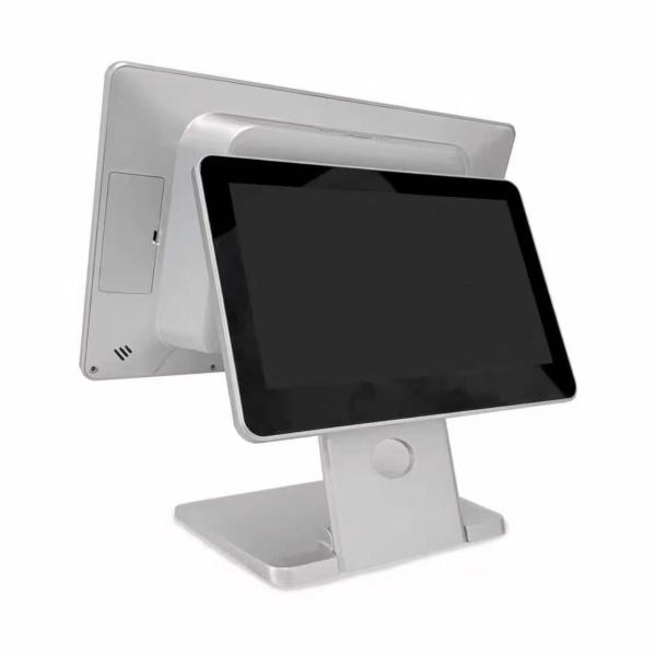 Quality All In One POS Machine System Intelligent Dual Screen POS System Black / White for sale