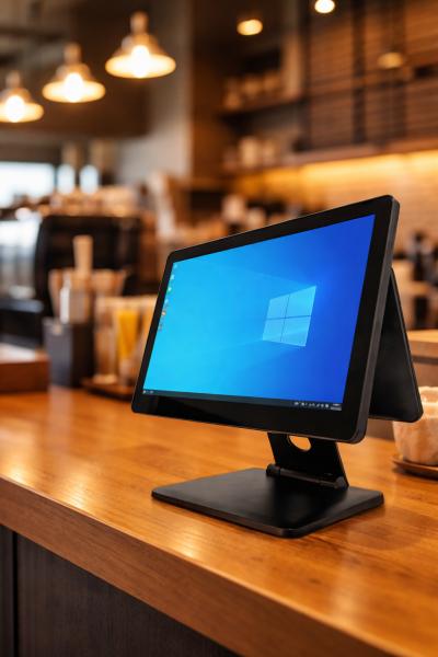 Quality All In One POS Machine System Intelligent Dual Screen POS System Black / White for sale