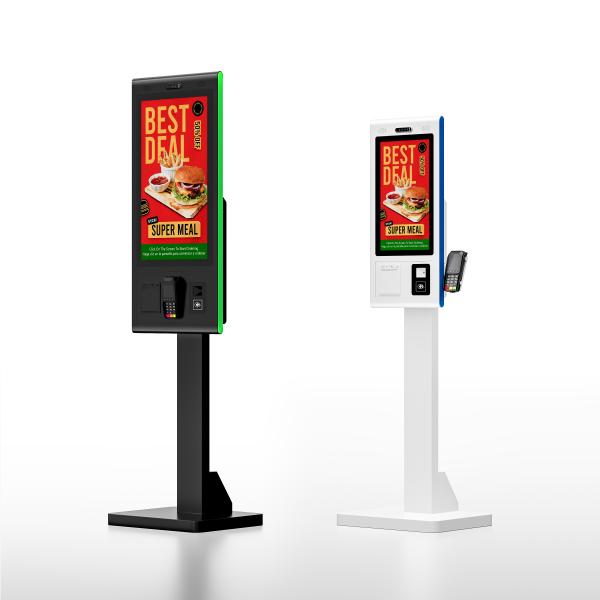 Quality Face Recognition Self Service Ordering Kiosk 1920*1080 Self Order POS System Black / White for sale
