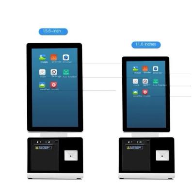 China Modular Self Service Ordering Kiosk Black / White Self Ordering System For Restaurants for sale