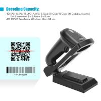 China 5V 1D 2D QR Barcode Scanner Fast Response Wireless Hand Scanners for sale