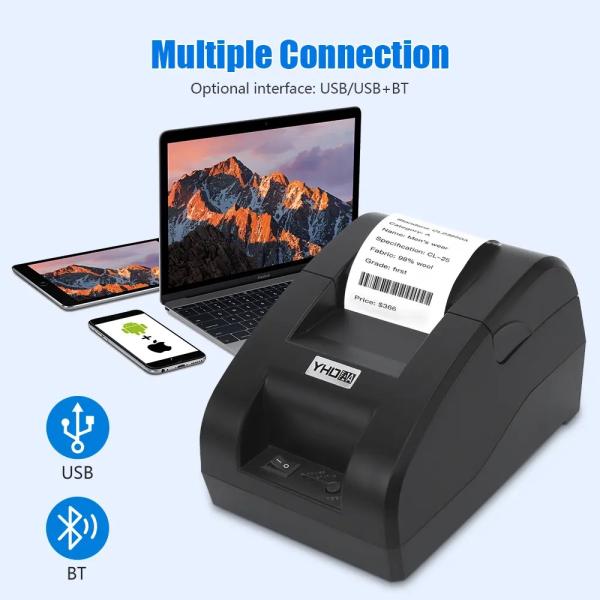 Quality Fast Clear Thermal Ticket Printer 58mm Wireless Receipt Printer For Supermarkets for sale