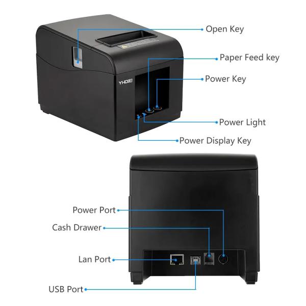 Quality Commercial Thermal Bill Printer 24V 1.25A Retail Thermal Printer Waterproof for sale