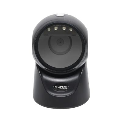 China High Efficiency Hands Free Barcode Scanner Bluetooth Code Desktop Reader For Restaurant Catering Shop for sale