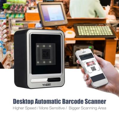 China Wireless Charging Hands Free Barcode Scanner CMOS Box Barcode Scanner For Retail Mall Restaurant for sale