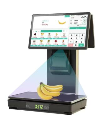 China Smart Algorithm Supermarket Weight Scale Windows Self Checkout Scales For  Fresh Produce for sale