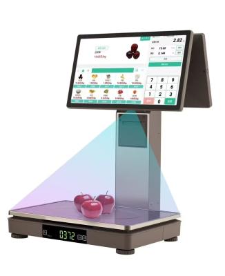 China Labor Saving AI Weighing Scale 15.6 Inch Supermarket Weighing Scales Customized for sale