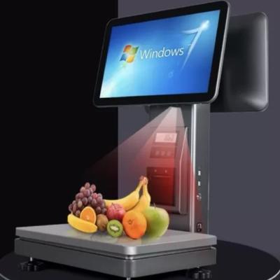 China 1366*768 Cash Register Scales Intelligent Weighing Scale POS OEM For Supermarket for sale