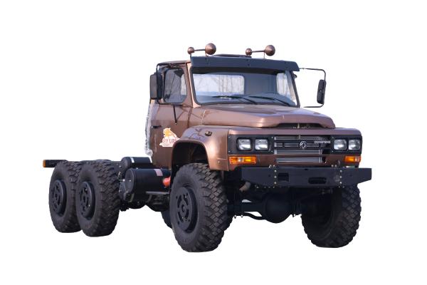 Quality Latest EQ2100 6x6 Off-Road Black gold Chassis _ Dongfeng Forward Control Cab Truck Chassis Direct Sales _ Custom 6x6 All-Terrain Special Vehicle Chassis for sale