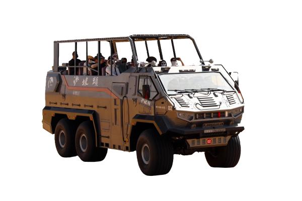 Quality 6WD Desert Safari Vehicle 18 Seats Off-Road Sightseeing Bus High Ground Clearance for sale