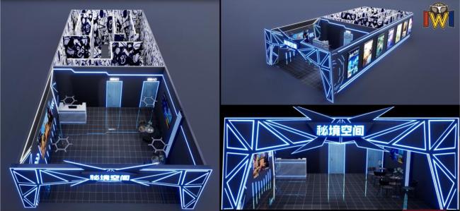 XR Space Game virtual reality experience setup