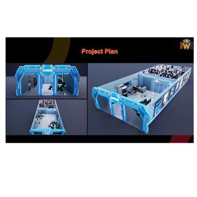 中国 74m2 仮想現実アリーナスペースゲーム 4人または8人 VRスペースゲーム 販売のため