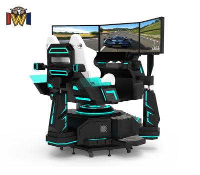 China 3 Axis VR Race Car Simulator Race Car Triple Screen Simulator for sale