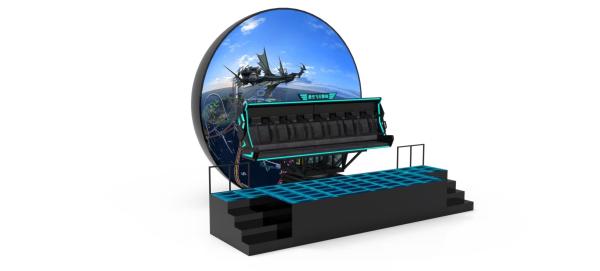 Quality Track Slide 4D VR Dome Theater Curved Screen Cinema For Science Museum for sale