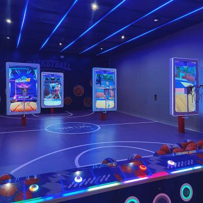 China 3 Person Interactive Basketball Trainer Sports Center Interactive Basketball Game for sale