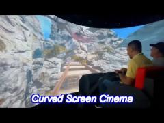 160 degree curved screen cinema 4d curved screen theatre with 8 seats