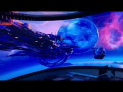 LED curved screen flying cinema