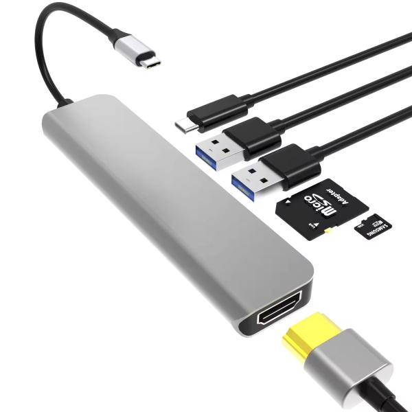 Stazione di attracco 6 in 1 Hub Sette interfacce Opzioni di colori multipli