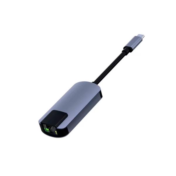 Adattatore Ethernet in lega di alluminio personalizzato 2.5G USB Tipo-C a Convertisore RJ45