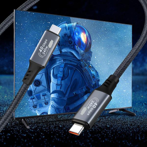 1m USB4 Cavo tipo C 40Gbps Velocità 8K 60Hz Uscita video 240W PD Carica Thunderbolt 4/3 Compatibile