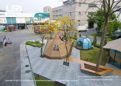 China Parede resistente UV do log da barraca de Glamping da tenda e barraca de madeira do evento da estrutura à venda