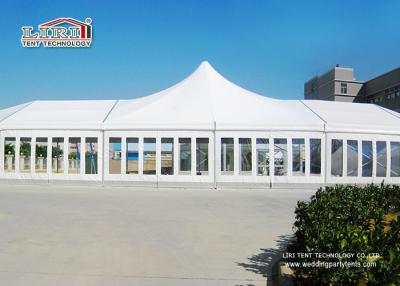 China Barracas luxuosas brancas do banquete de casamento do pico alto impermeáveis com Windows claro à venda