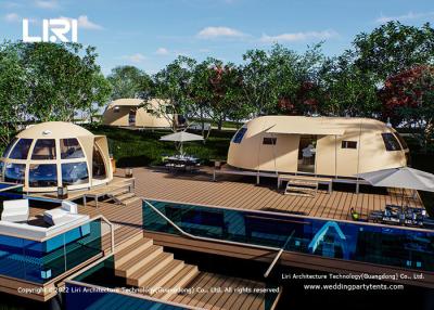 China Barraca luxuosa de Glamping da barraca de madeira da abóbada do panorama da estrutura à venda