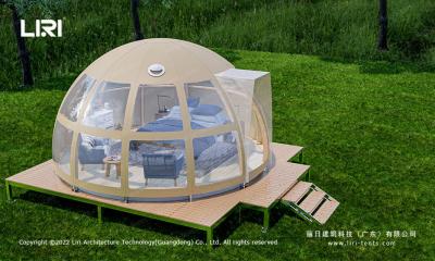 中国 パノラマのドームの展覧会のための贅沢なGlampingのテント6x8mの木の構造 販売のため