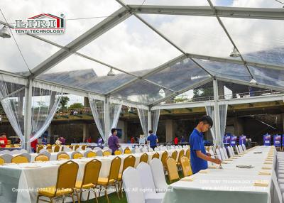Cina Chiara tenda trasparente della tenda foranea di evento con la bella decorazione per nozze in vendita