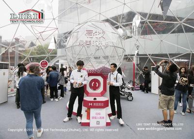 Cina sala d'esposizione del lancio di prodotto della tenda 177m2 di evento della cupola geodetica del diametro di 15m in vendita